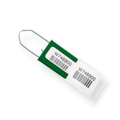 734 Taplock Drop Identification Cable Tag W/panel - Green Dual Bar Code