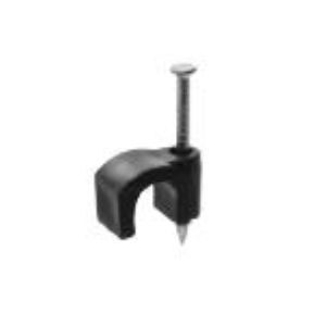 NAIL CLIPS BLK 12 GRND WIRE 100/BX Budco Cable