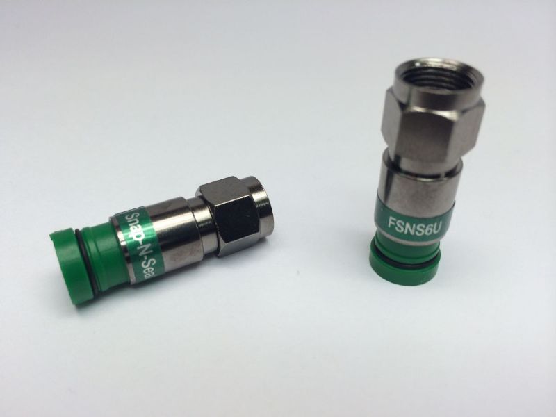 F-TYPE COMPRESSION CONNECTOR RG6 RG6 QUAD 25/BAG (USE 58-CPLCCT-SLM ...