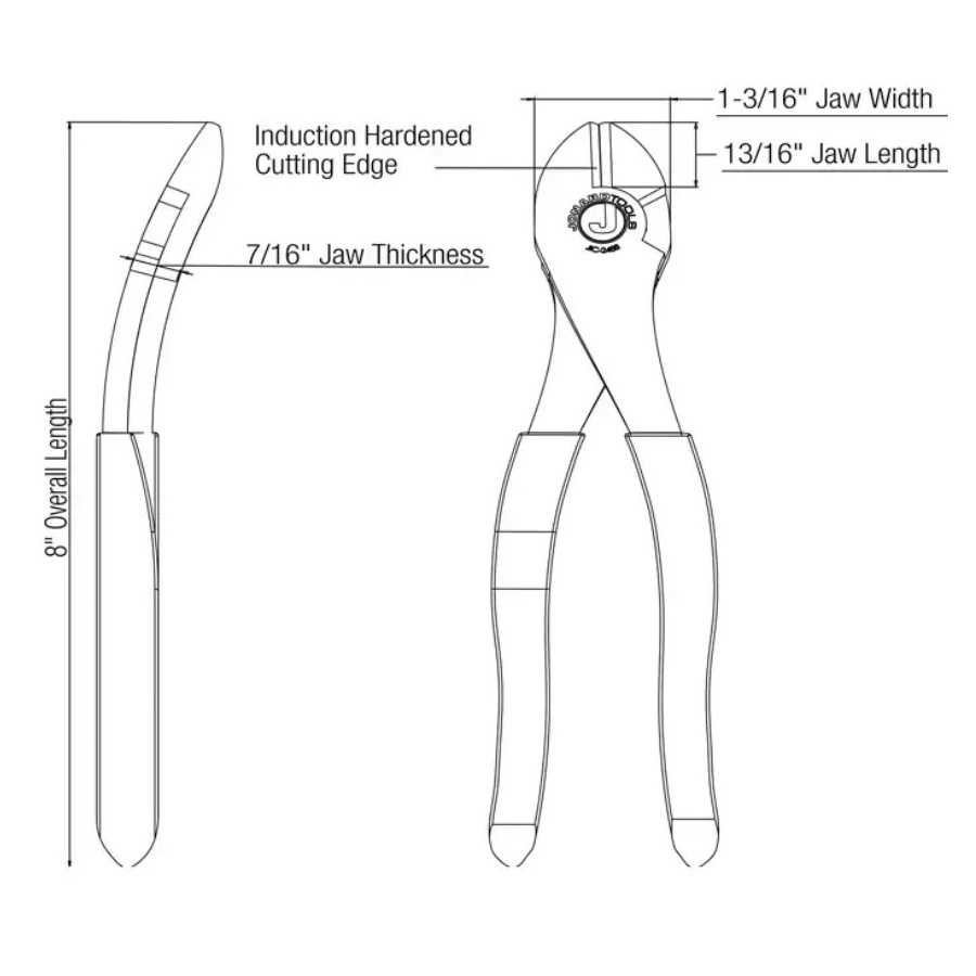 Jonard | JIC 2488 High Leverage Cutting Pliers | Budco Tools
