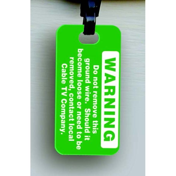 Ground Wire Cable Tag - Budco Cable Supplies
